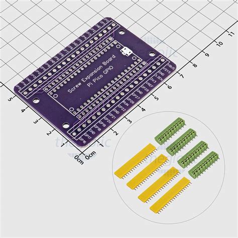 Mạch Ra Chân Cho Raspberry Pi Pico Tự Ráp Kích Thước 54 7 X 72 9 Mm