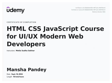 Mansha Pandey On Linkedin Webdeveloper Javascript Html Udemy