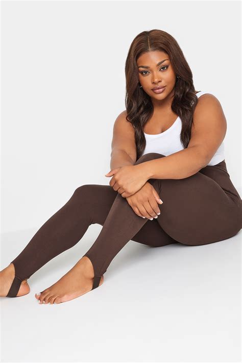 Yours Plus Size Brown Stirrup Leggings Yours Clothing