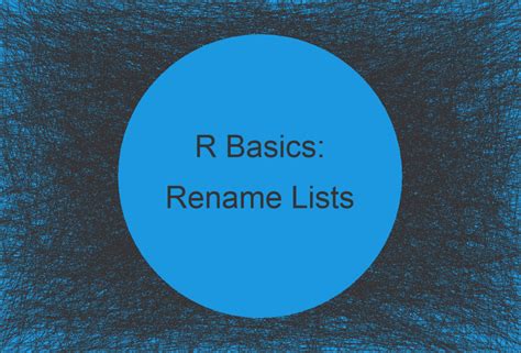 Rename List Elements In R Examples Change Name Of All One Item