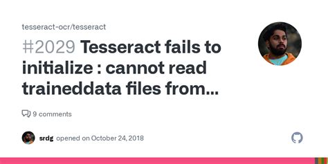 Tesseract Fails To Initialize Cannot Read Traineddata Files From