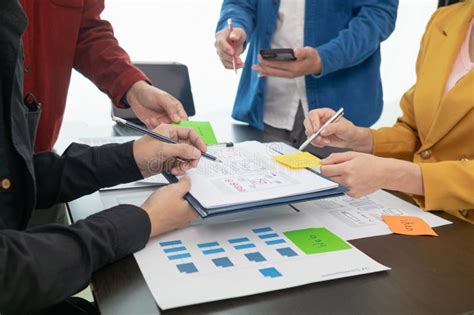 Team Of Ui Ux Web Designer Are Working Together To Develop Mobile