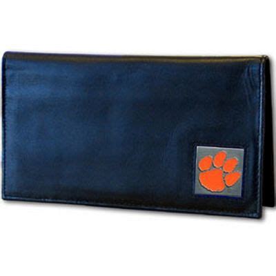 Clemson Tigers Deluxe Leather Checkbook Cover