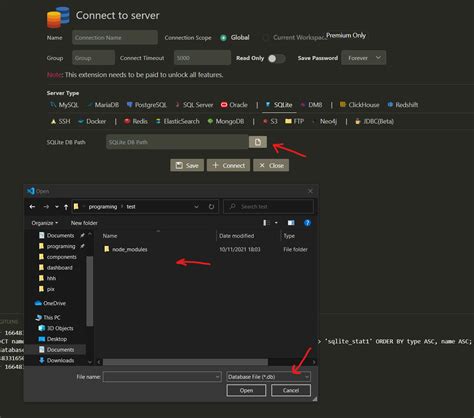Bug Sqlite File Can Not Be Selected · Issue 687 · Cweijanvscode Database Client · Github