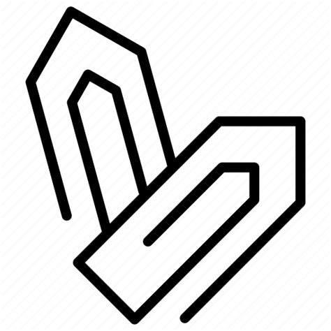 Paperclip Attachment Fastener Clip Supplies Stationery Tool Icon Download On Iconfinder