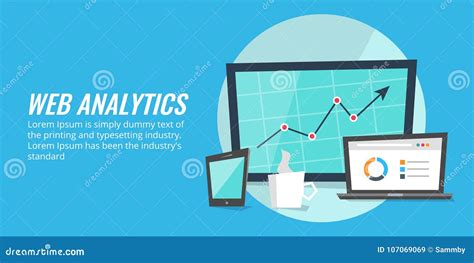 Website Report Analysis On Digital Devices Web Analytics Data Information Concept Stock