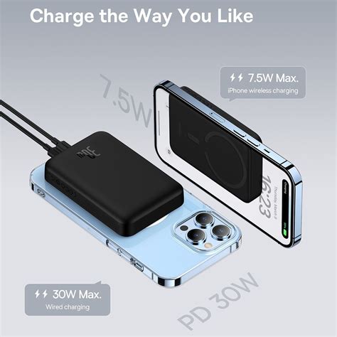 Baseus Mah W Magnetic Mini Wireless Fast Charging Power Bank Black Alexnld Com
