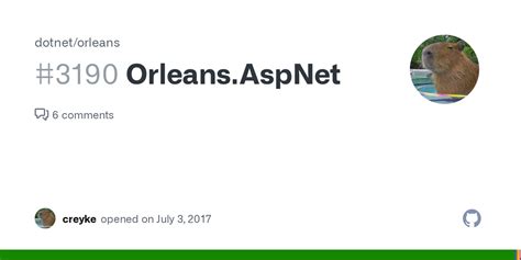 Orleansaspnet · Issue 3190 · Dotnetorleans · Github