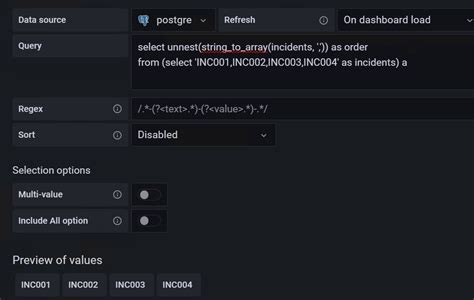 How To Extract Multiple Values From A Single Line Result In A Template Variable Dashboards
