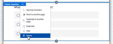 Deleting Survey Questions