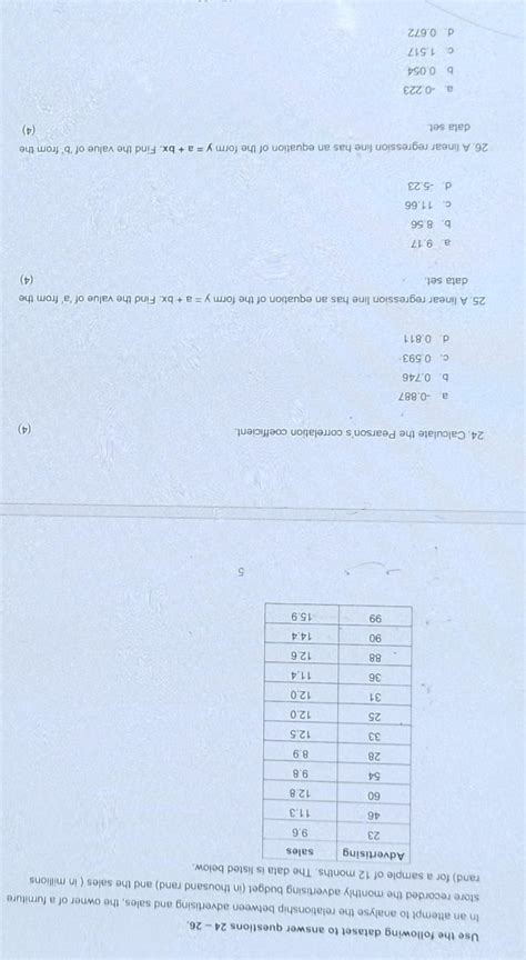solved use the following dataset to answer questions 24 26