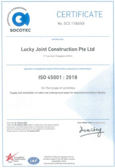 Sustainability Lucky Joint Construction Pte Ltd