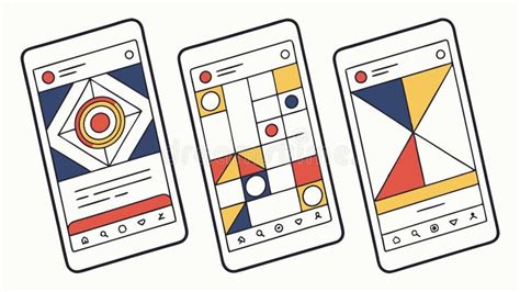 mobile phone screens ui design app interface and digital user experience template vector design