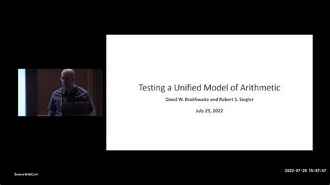 underline testing a unified model of arithmetic