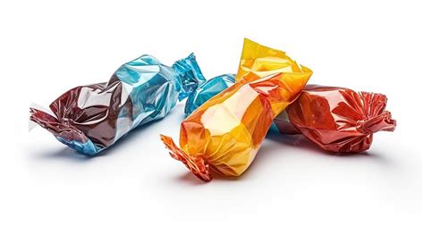 Premium Ai Image Isolated Candy Wrappers On White Background