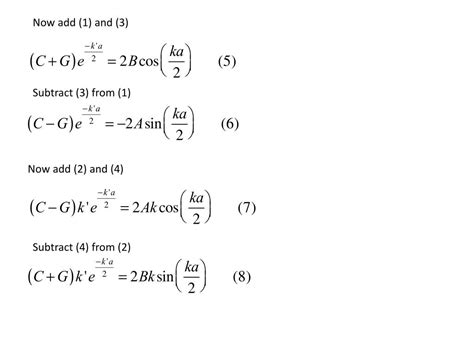 Ppt These Are The Wave Function Solutions Eigenfunctions For The