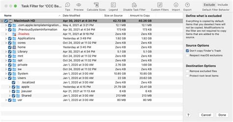 Configure The Task Filter To Exclude Files And Folders From A Task
