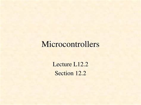 PPT Microcontrollers PowerPoint Presentation Free Download ID