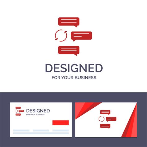 Creative Business Card And Logo Template Chat Chatting Conversation Dialogue Auto Robot Vector