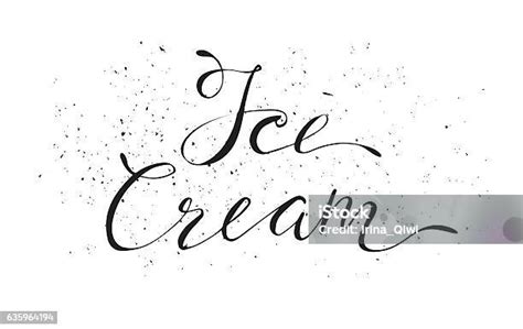 흰색 배경에 손으로 쓴 단어 아이스크림의 벡터 그림 0명에 대한 스톡 벡터 아트 및 기타 이미지 0명 곡선 낙서 드로잉 Istock