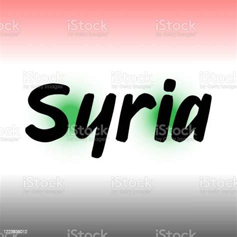 시리아 브러시 페인트 손으로 그려진 글자 배경에 깃발 인사말 카드 오버레이 포스터를 위한 디자인 템플릿 개념에 대한 스톡 벡터 아트 및 기타 이미지 Istock