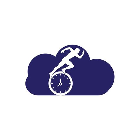 Premium Vector A Running Man With Clock Icon Immediate Icon Vector