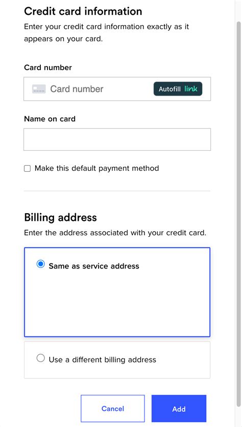 Adding Or Updating A Payment Method On Your Ting Internet Account