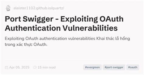 Port Swigger Exploiting Oauth Authentication Vulnerabilities