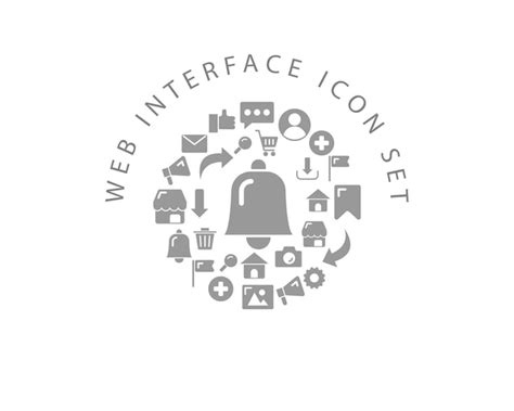 Premium Vector Web Interface Icon Set Design