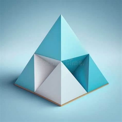 Pyramid With Four Triangular Sides Background For Cosmetic Products Mock Up Pedestal Ai