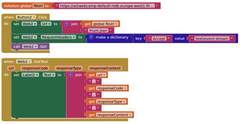 Streaming From Firebase Rest Api With Web Component Mit App Inventor Help Mit App Inventor