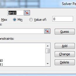 The Solver Parameters Dialog Box Download Scientific Diagram