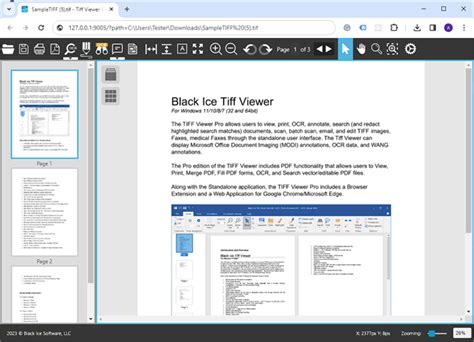 Black Ice Tiff Viewer Core Web Application