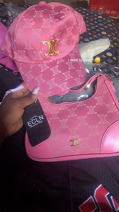 Glamaholic Bag Outfit Pink Bape Bag Baddie Bags Logo Mania Baseball Cap