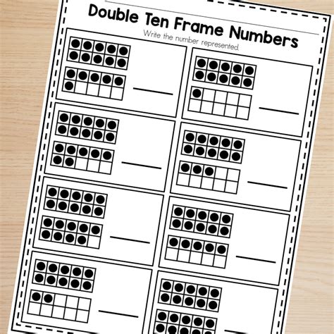 Printable Double Ten Frame Worksheet For Math Sarah Chesworth