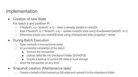 Rocks Db State Store In Structured Streaming Pptx Databases