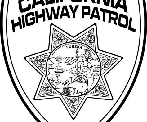 Artstation California Highway Patrol Svg Shoulder Patch Vector Chp Badge Patch Black White