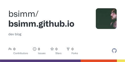 GitHub Bsimm Bsimm Github Io Dev Blog