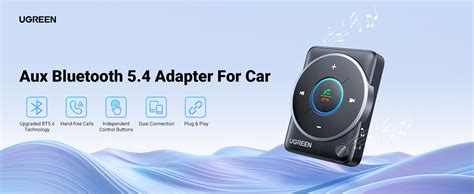 Amazon Com UGREEN Bluetooth Aux Car Adapter Enhanced Connection Noise Cancellation