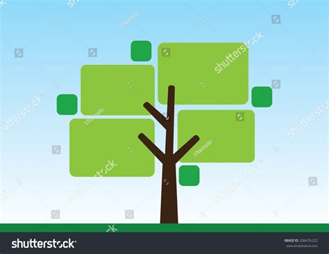 Vector Background Tree Infographic Blank Space Stock Vector Royalty Free 206476222 Shutterstock