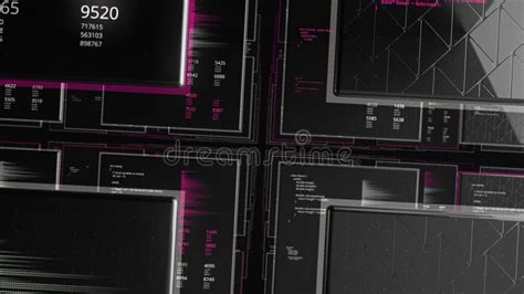 Abstract Screens Of Programming Code On Black Background Animation Stock Footage Video Of