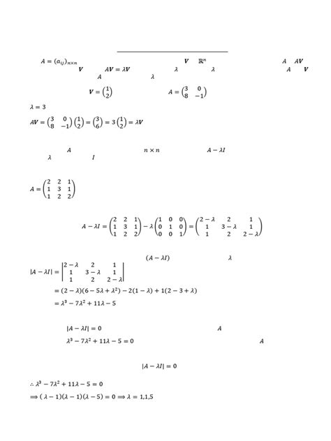 1eigenvalues Eigenvectors And Vector Space Summer 23 24 Pdf