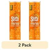 2 Pack Sunchips Minis Harvest Cheddar Canister Snack Chips 375 Oz