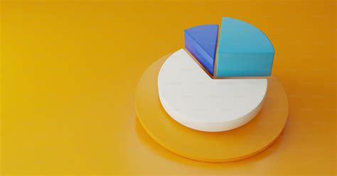 주황색 배경의 파이 차트는 재무 분석 비즈니스 데이터 성장 차트입니다 3d 렌더링 그림입니다 사진 Unsplash의 3 차원 이미지