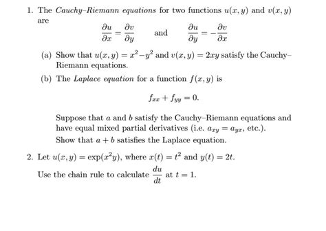 cauchy riemann equations