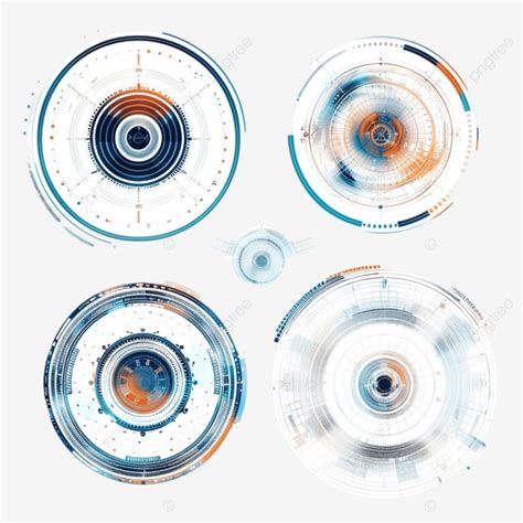 Abstract Technology Circle Set Design Design Elements Techno Modern Png Transparent Image And