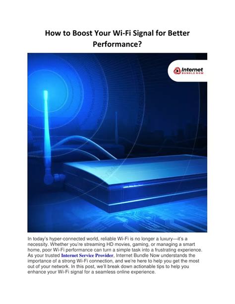 PPT How To Boost Your Wi Fi Signal For Better Performance Docx PowerPoint Presentation ID