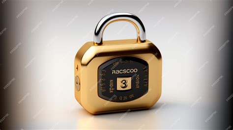 Premium Ai Image Padlock With Passcode On The Padlock Isolated On The White Background