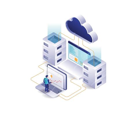 Premium Vector Cloud Server Data Analysis Professional