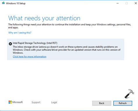 Fix Intel Rapid Storage Technology Driver Blocks V1903 Upgrade